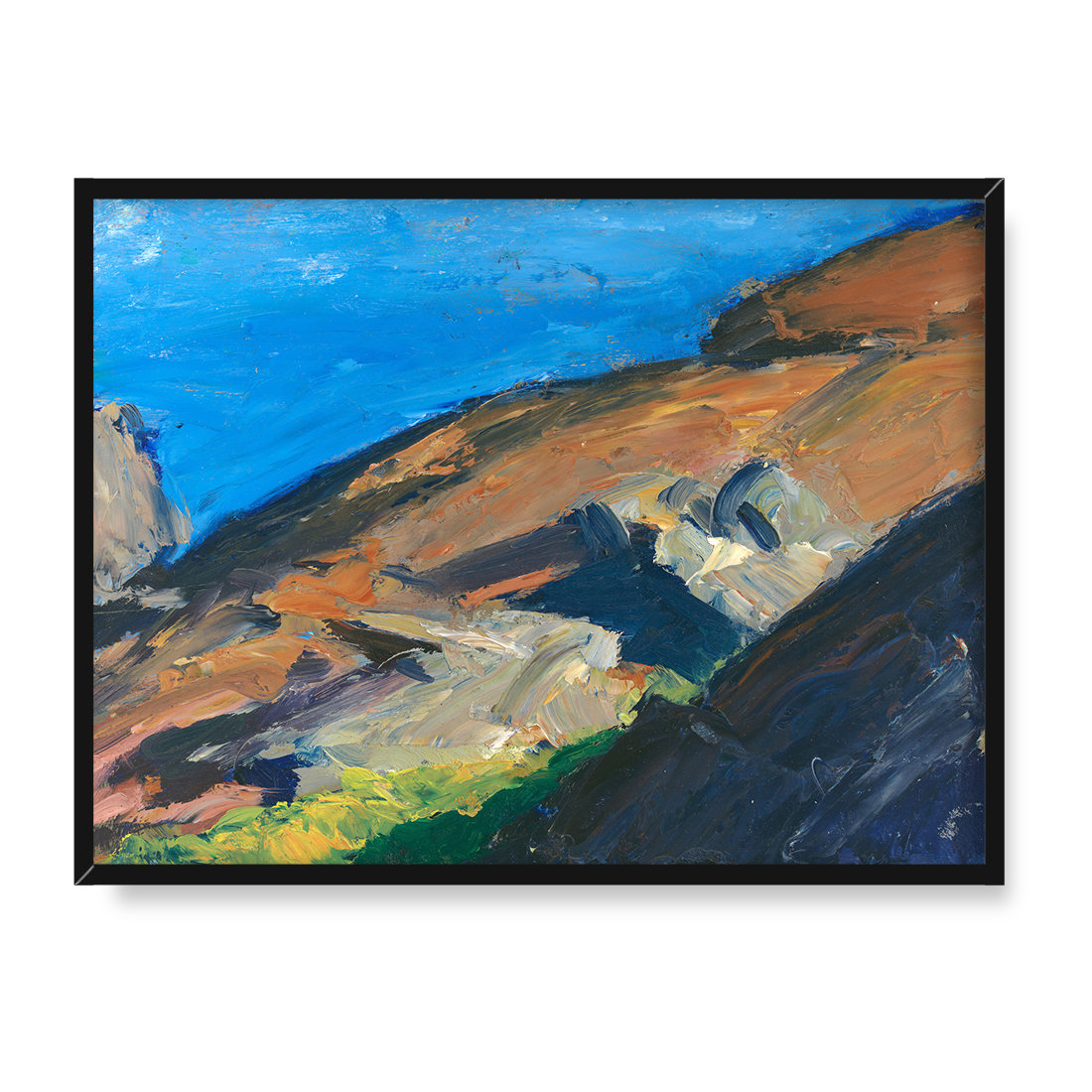 Edward Hopper Skały i wybrzeże 40×30 W RAMIE - ANTYKWARIAT "CZUŁA JEST ...