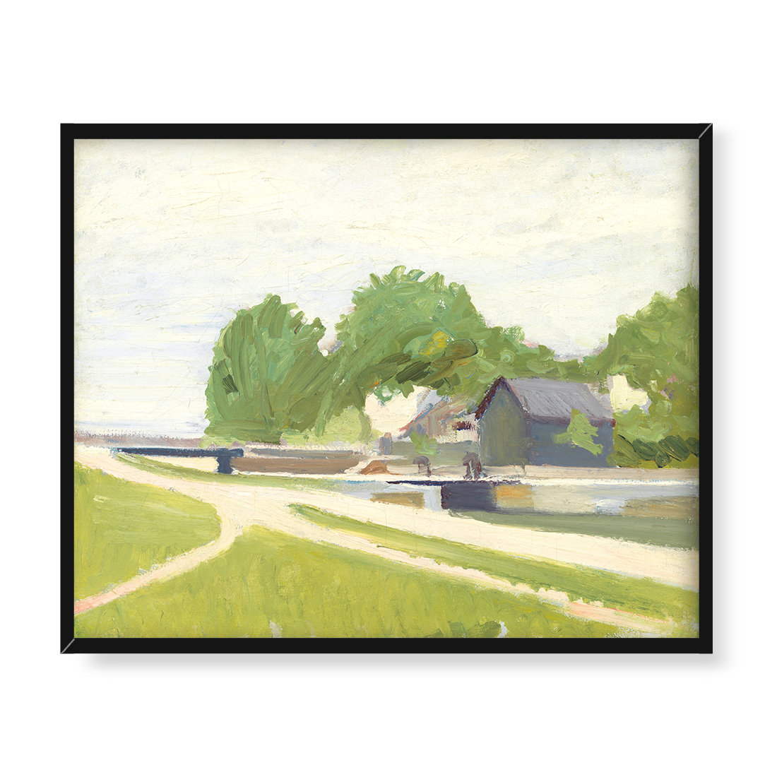Edward Hopper Śluza kanału w Charenton 50×40 W RAMIE - ANTYKWARIAT ...