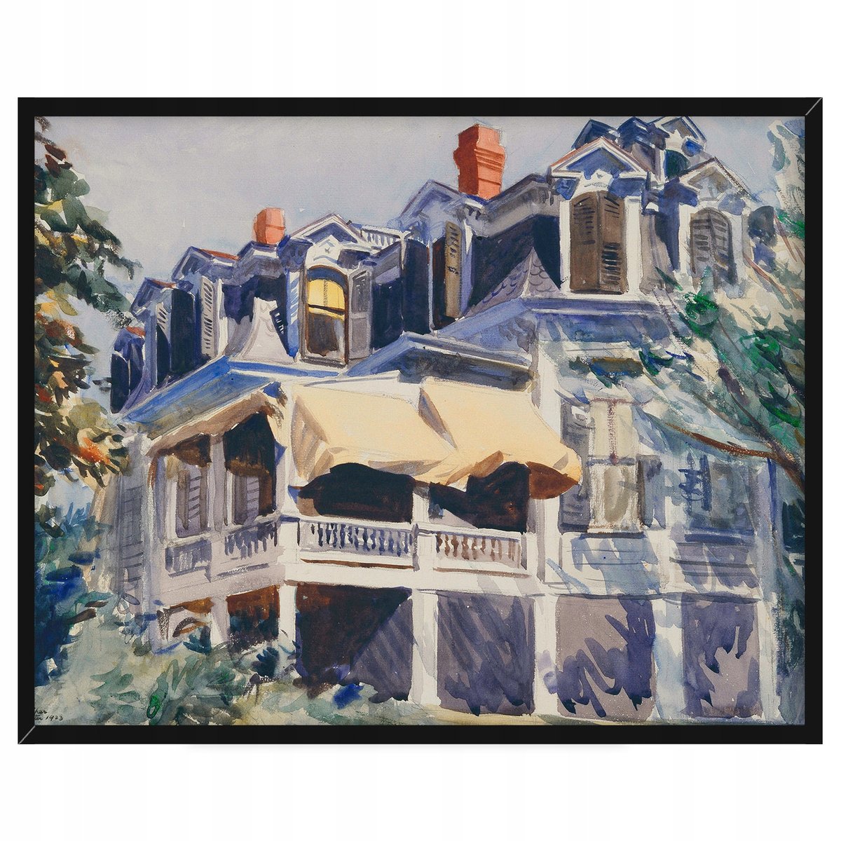 Edward Hopper The Mansard Roof 40x50 - ANTYKWARIAT "CZUŁA JEST NOC ...