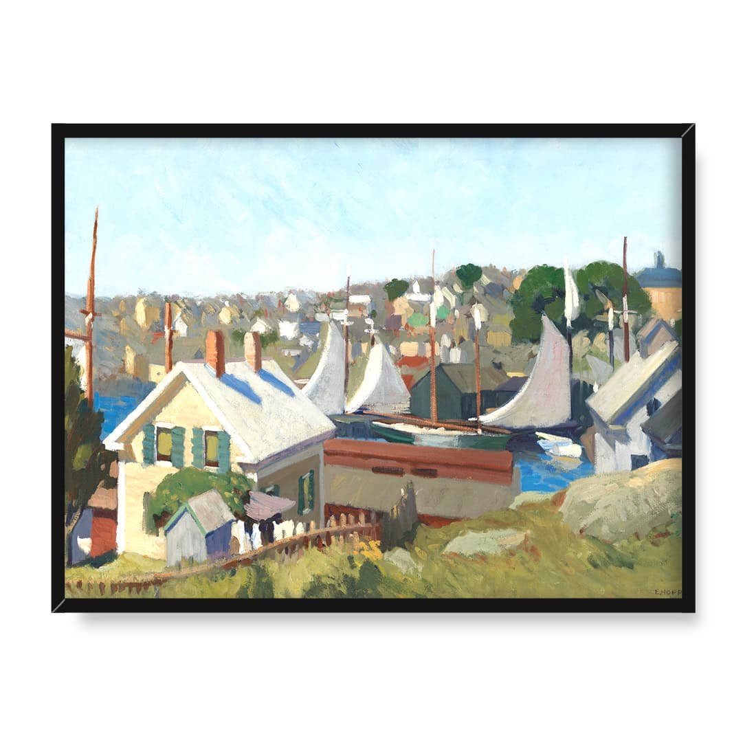 Edward Hopper Zatoka w Gloucester 40×30 W RAMIE - ANTYKWARIAT "CZUŁA ...