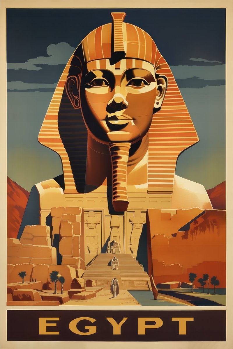EGIPT Kair Plakat Vintage Retro ART 50x40 cm #0 - Atram | Sklep EMPIK.COM