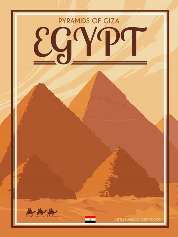 EGIPT Kair Plakat Vintage Retro ART 90x60 Obraz #5 - Atram | Sklep ...