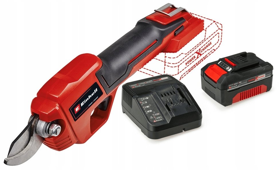 EINHELL NOŻYCE DO GAŁĘZI sekator GE-LS 18LI 3408300 ZESTAW AKUMULATOR 4 ...