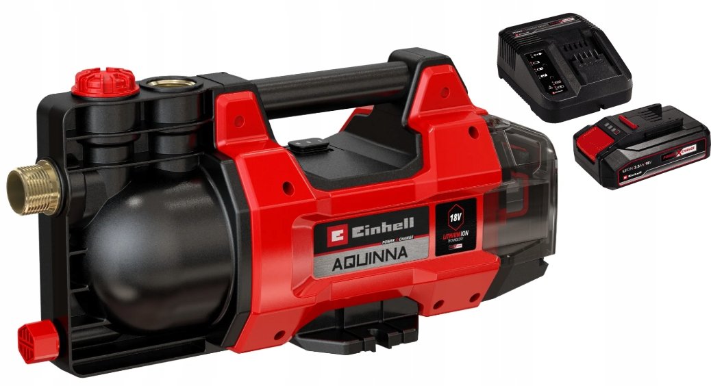 EINHELL POMPA OGRODOWA AQUINNA 18/28 4180440 ZESTAW AKUMULATOR 2,5AH ...