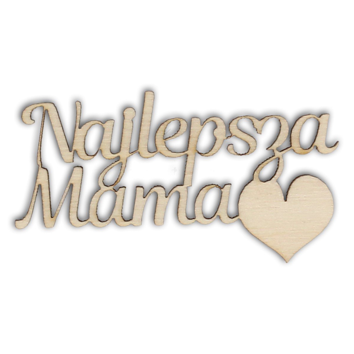 EKO-DECO, napis, najlepsza mama z sercem - EKO-DECO | Sklep EMPIK.COM
