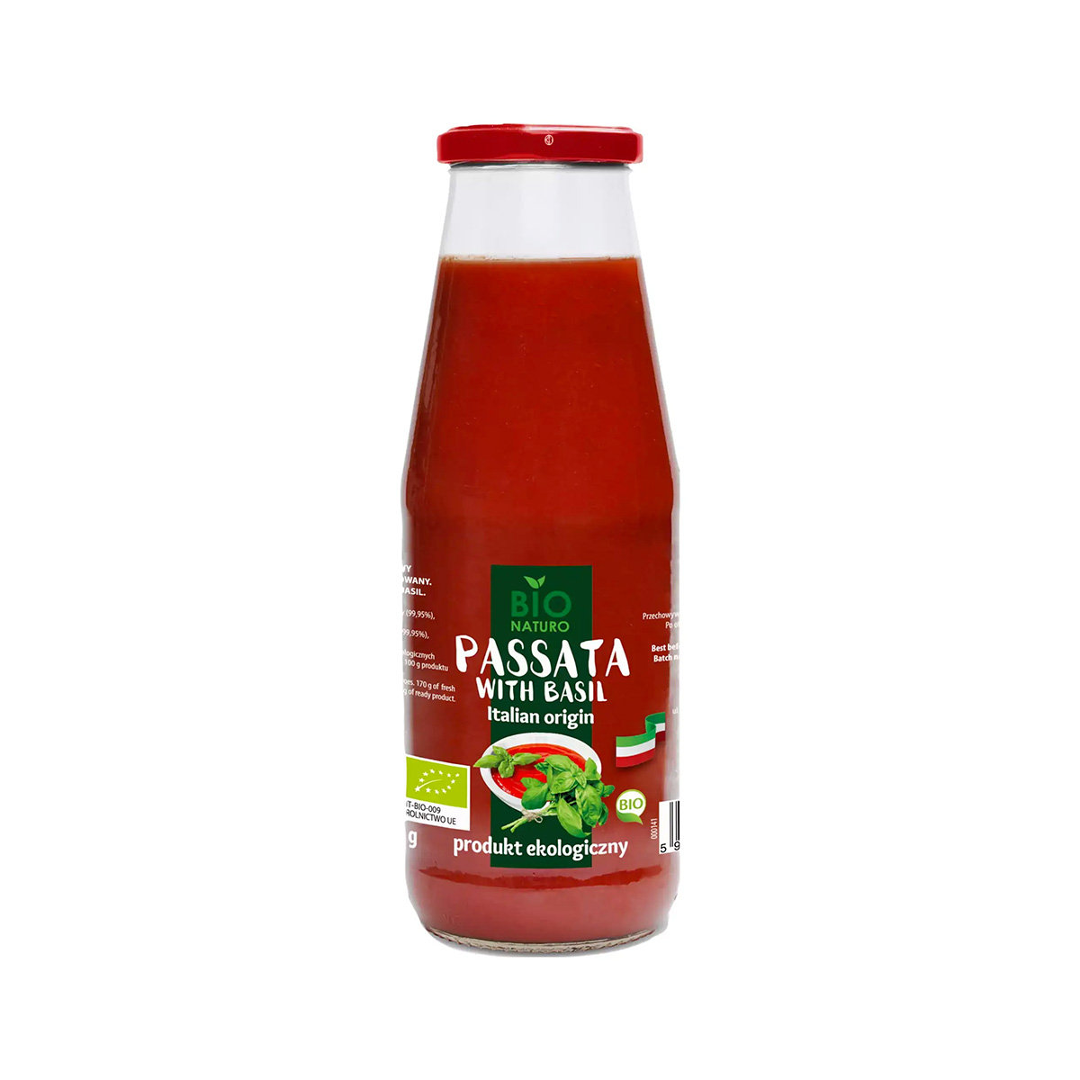 Ekologiczna passata pomidorowa z bazylią 690 g Bio Naturo - BIO NATURO ...