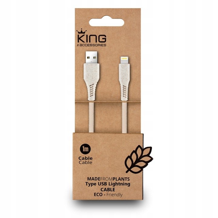 EKOLOGICZNY KABEL ADOWARKA IPHONE 6 7 8 X 11 12 Apple Lightning King 1