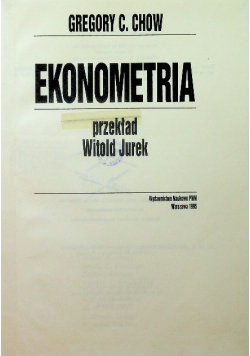 Ekonometria - Wydawnictwo Naukowe PWN | Książka w Empik