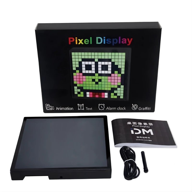 Ekran Pixel Art Matrix 20x20cm iDotMatrix Bluetooth WiFi Alarm GIF ...