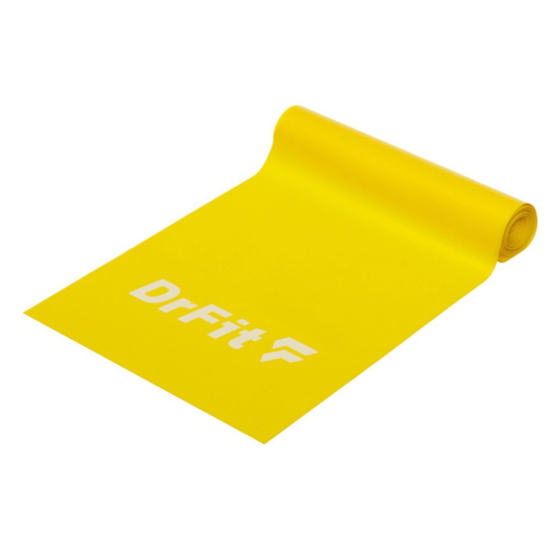 Elastyczna lateksowa taśma rehabilitacyjna do ćwiczeń i rozciągania, ciemnożółta, 3,6 kg cm ...