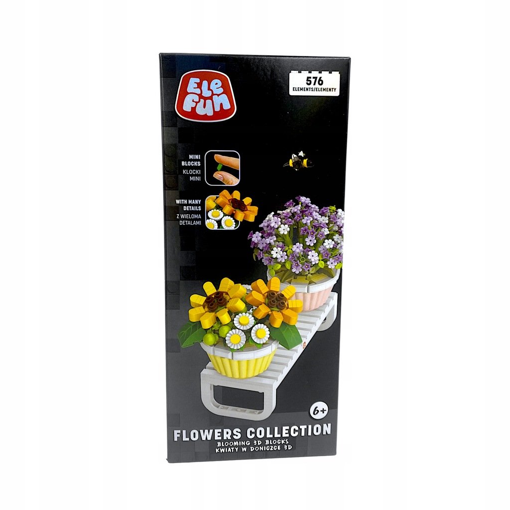 ELE FUN Flowers Collection - Kwiaty w doniczce 3D 576 el. 6+ - Inna ...