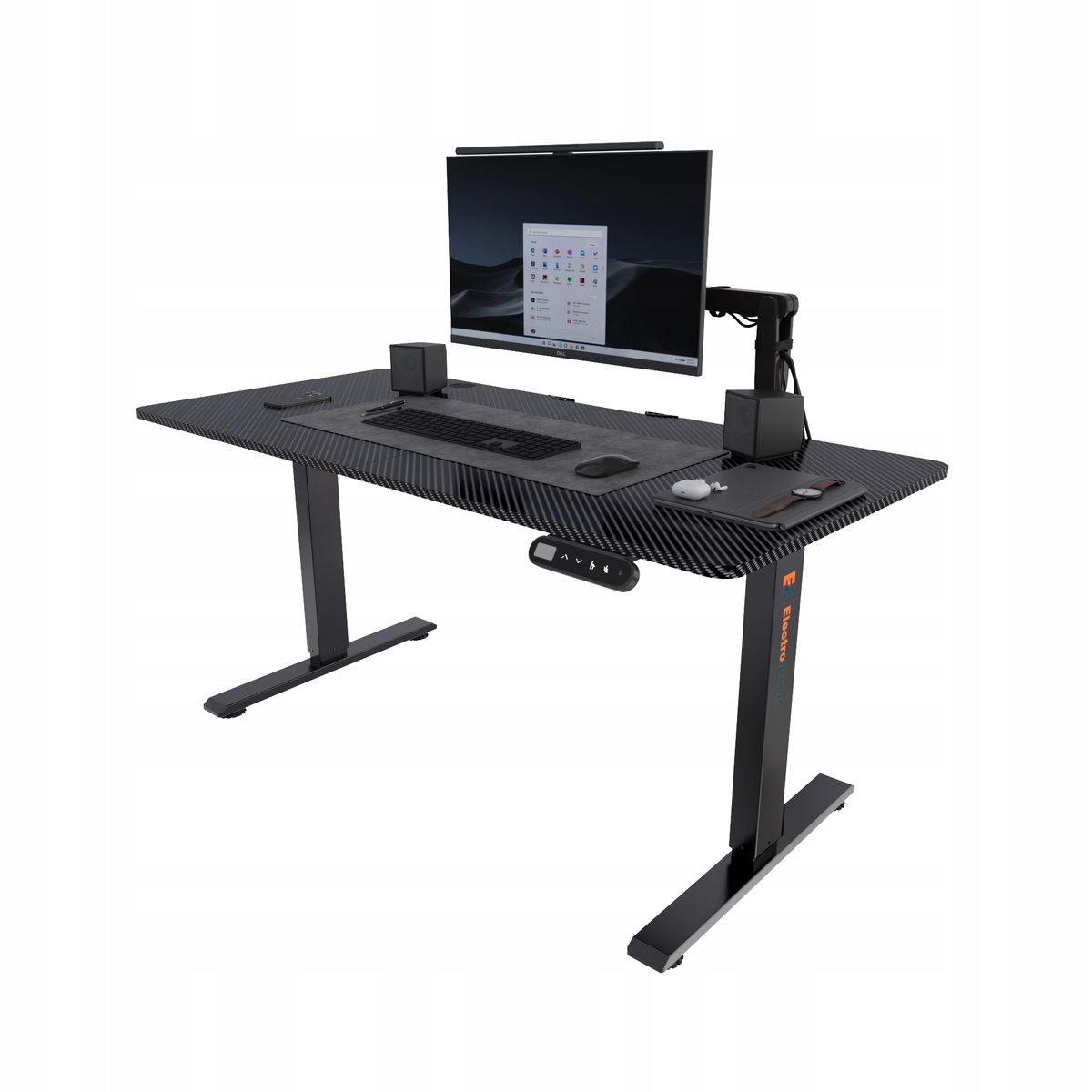 Electroprime Biurko gamingowe z podnoszonym blatem Flow czarne ...