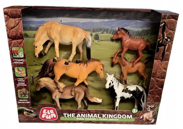 ELEFUN THE ANIMAL KINGDOM Zestaw 6 figurek zwierząt FARMA 3+ 407 - Inna ...