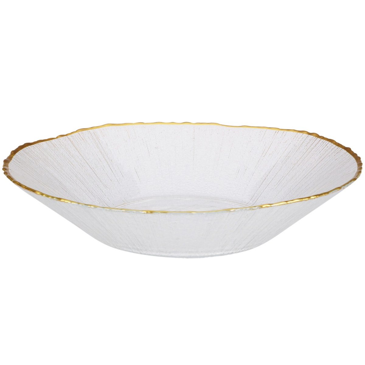 Elegancka Misa Szklana z Złotym Rantem 20 cm - Siaki Collection | Sklep ...