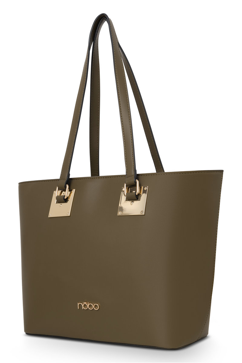 Elegancka shopperka Nobo dwukomorowa zielona - Nobo | Moda Sklep EMPIK.COM