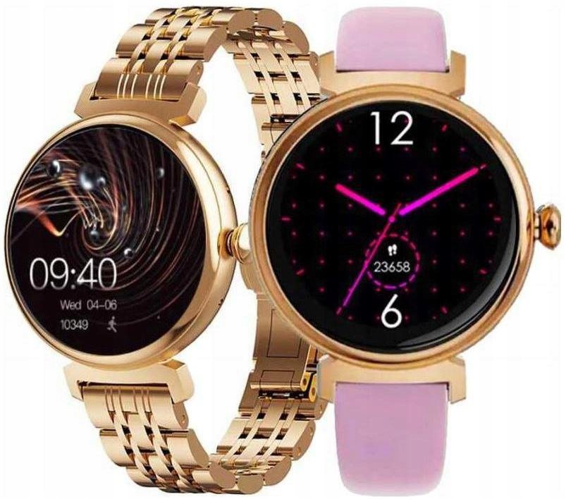 ELEGANCKI DAMSKI SMARTWATCH ODBIERANIE POŁĄCZEŃ PL EKG PULS SMS SMART ...