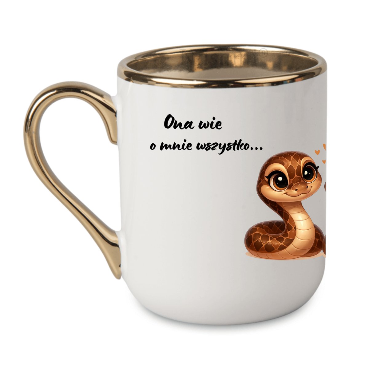 Elegancki kubek Dla Psiapsi Ona wie o mnie wszystko...i w 330 Biały ...