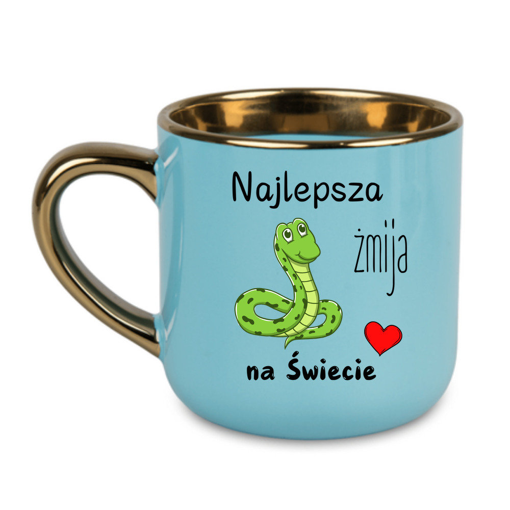 Elegancki kubek „Najlepsza żmija na świecie” 400 Niebieski - Inna marka ...
