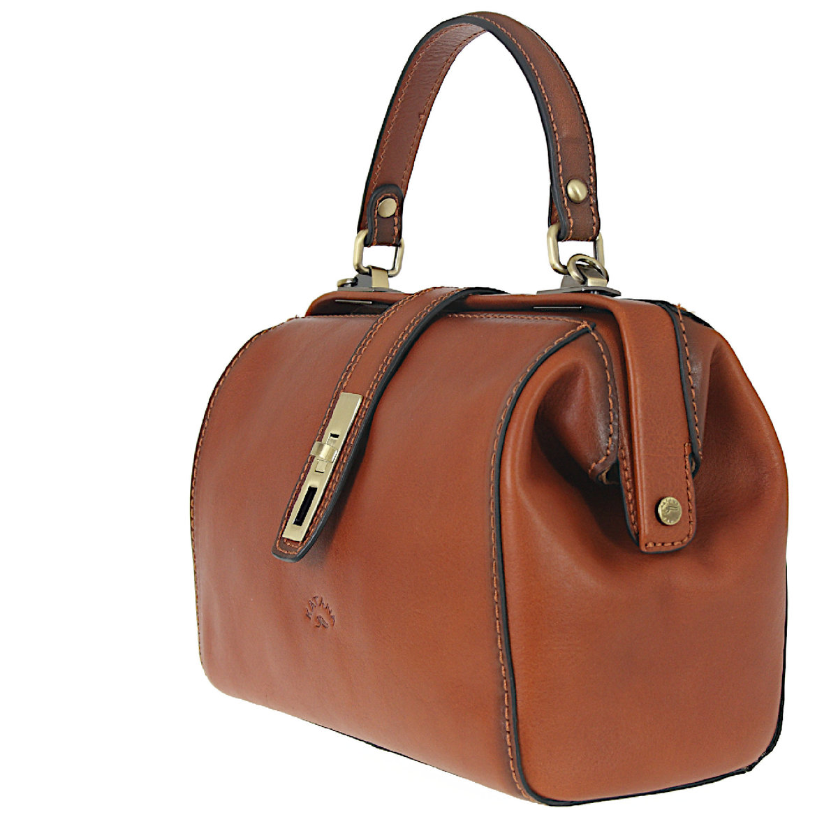 Elegancki Kuferek KATANA Skóra Licowa torebka do ręki i na ramię - Jasny Brąz - Qstyle | Moda ...