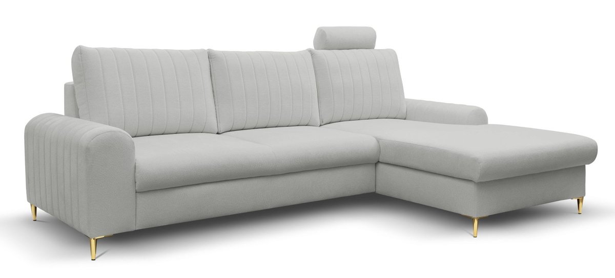 Elegancki narożnik MANGO z funkcją spania prawy - kolor popiel - Inna ...