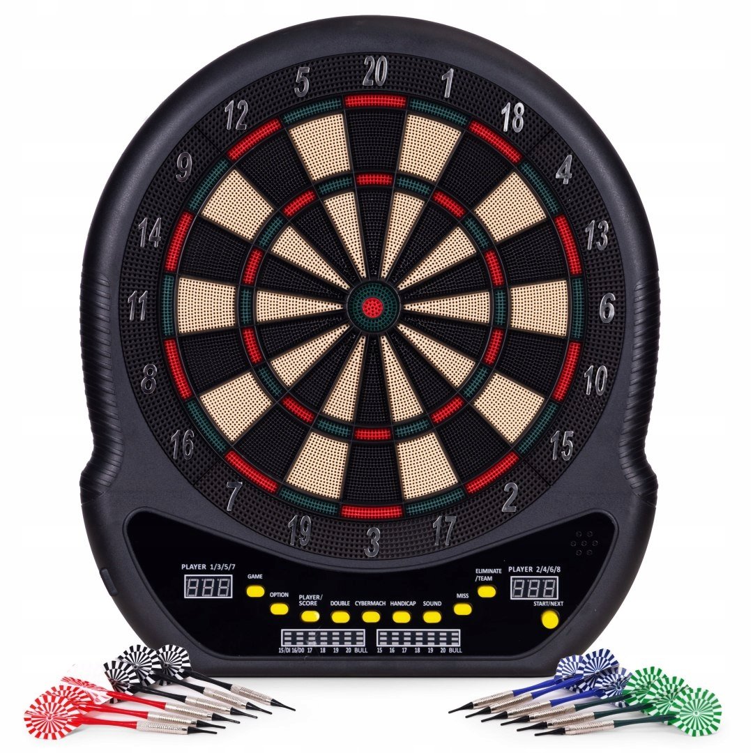 Elektroniczna tarcza do darta gry w rzutki lotki tablica LCD 48 cm 27 ...