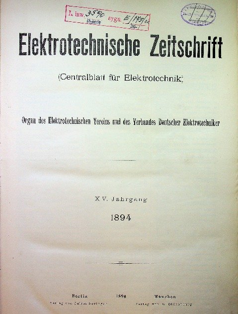 Elektrotechnische Zeitschrift 1894 r - W opisie | Książka w Empik