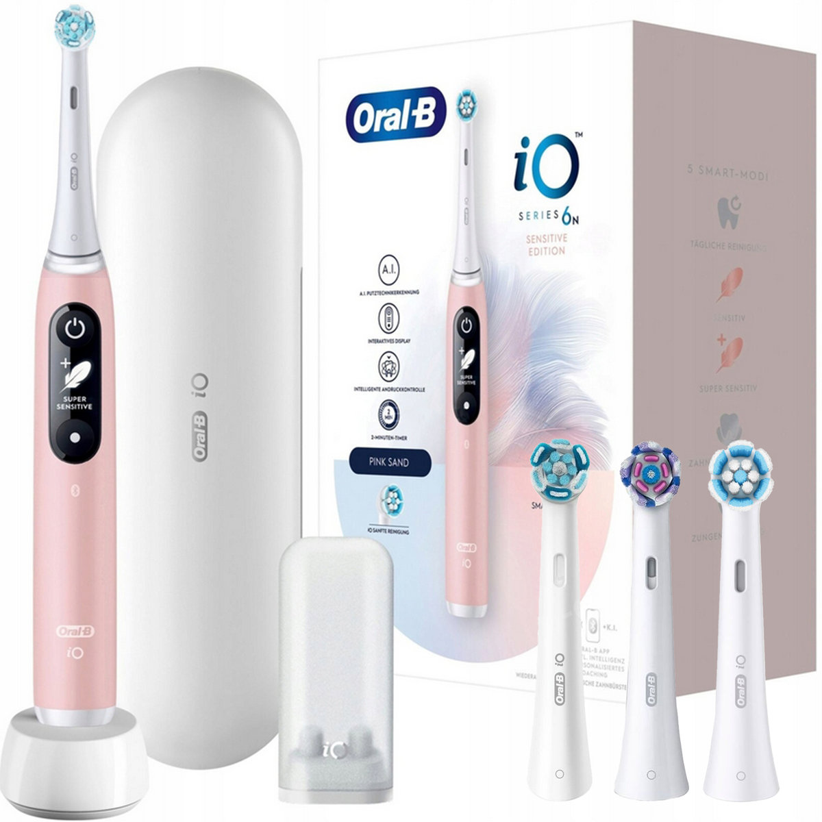 Elektryczna szczoteczka do zębów ORAL-B IO Series 6 różowa + Końcówki - Braun Oral- B | AGD ...