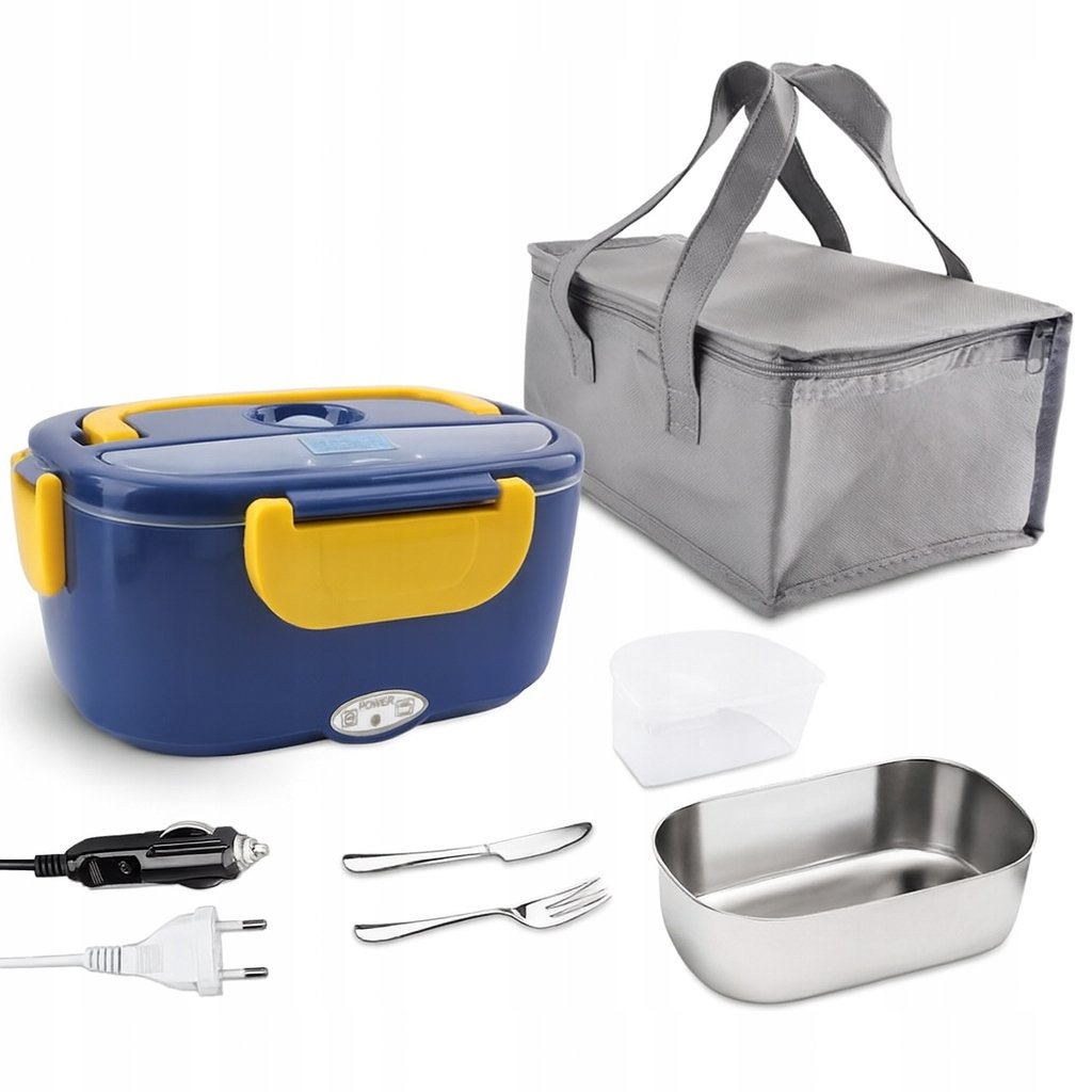 Elektryczny lunchbox z funkcją podgrzewania Yarui niebieski - inna ...