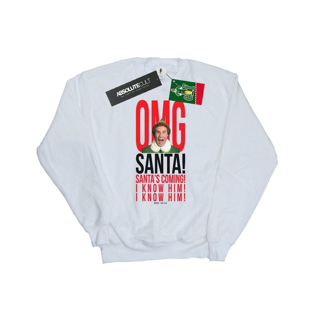 Elf Męska Bluza OMG Santa I Know Him (XXXXXS / Ciepły Biały) - ELF ...