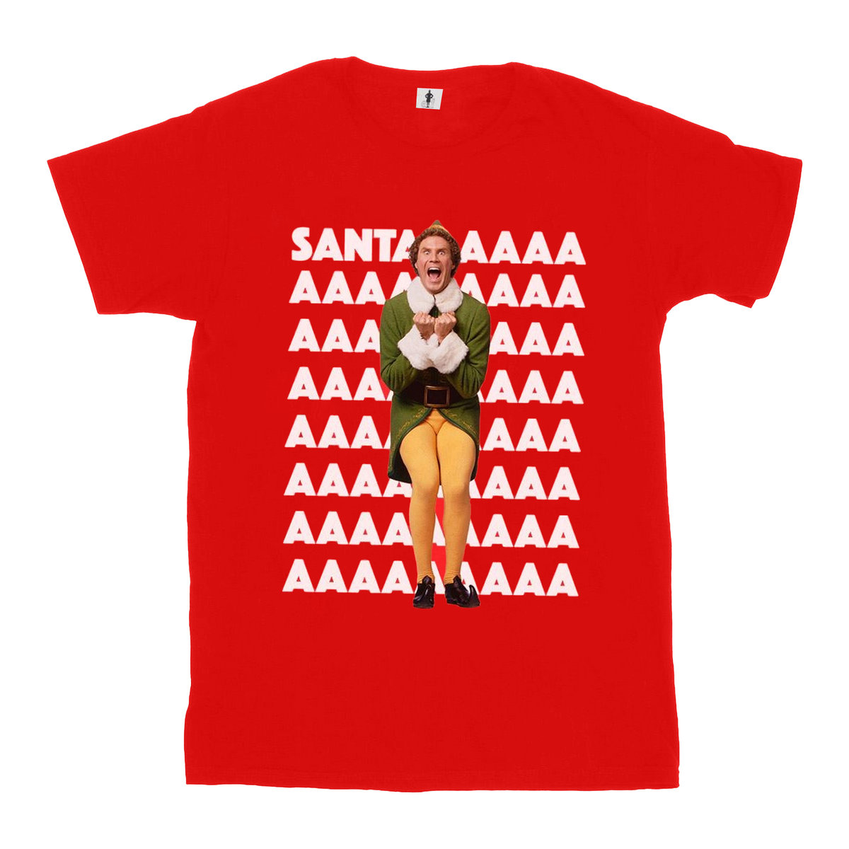 Elf Męska Koszulka Buddy Santa Scream (M / Ciemnowiśniowy) - ELF | Moda ...