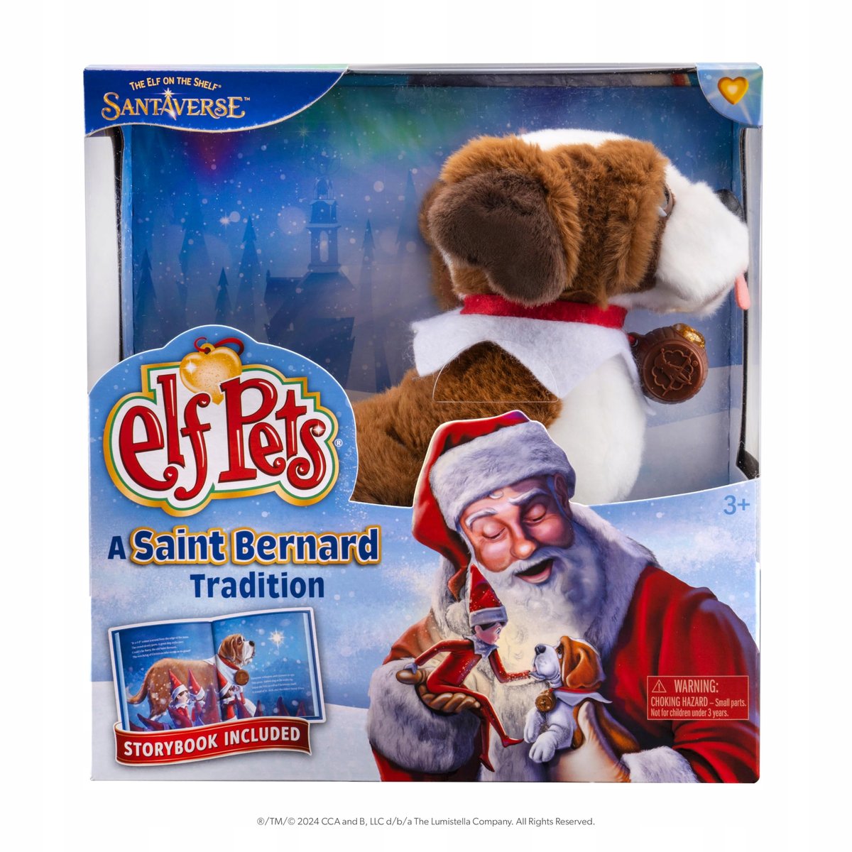Elf Pets: A Saint Bernard Tradition – zawiera pięknie ilustrowaną ksią ...