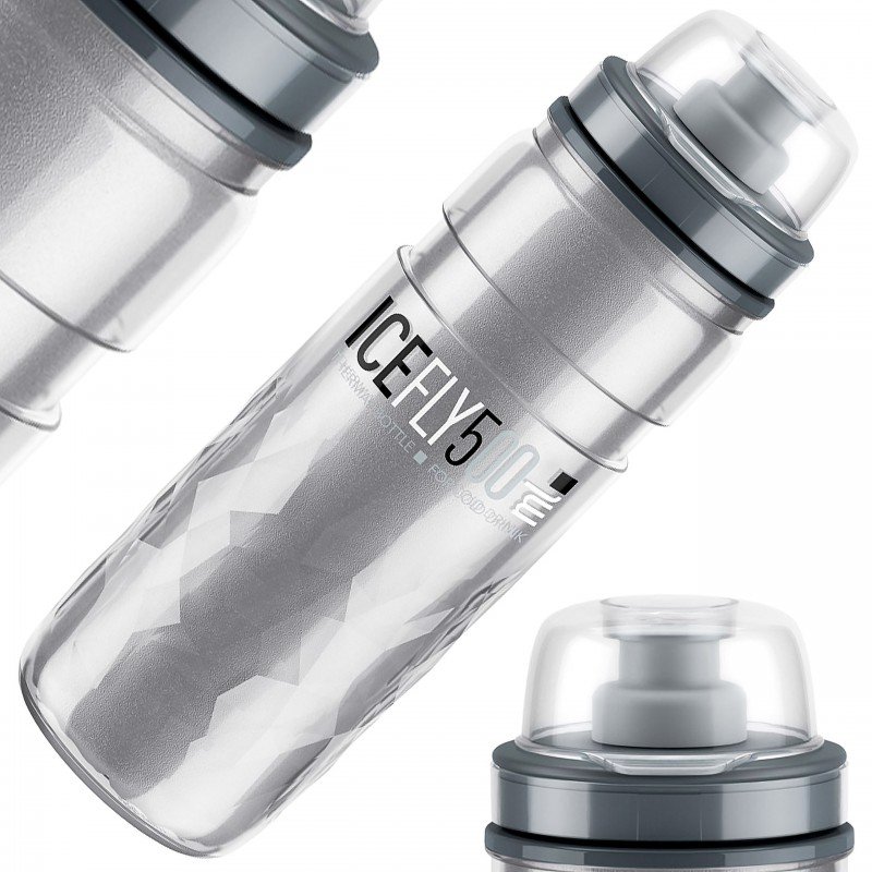 Elite, Bidon, ICE FLY, srebrny, 500ml - Elite | Sport Sklep EMPIK.COM