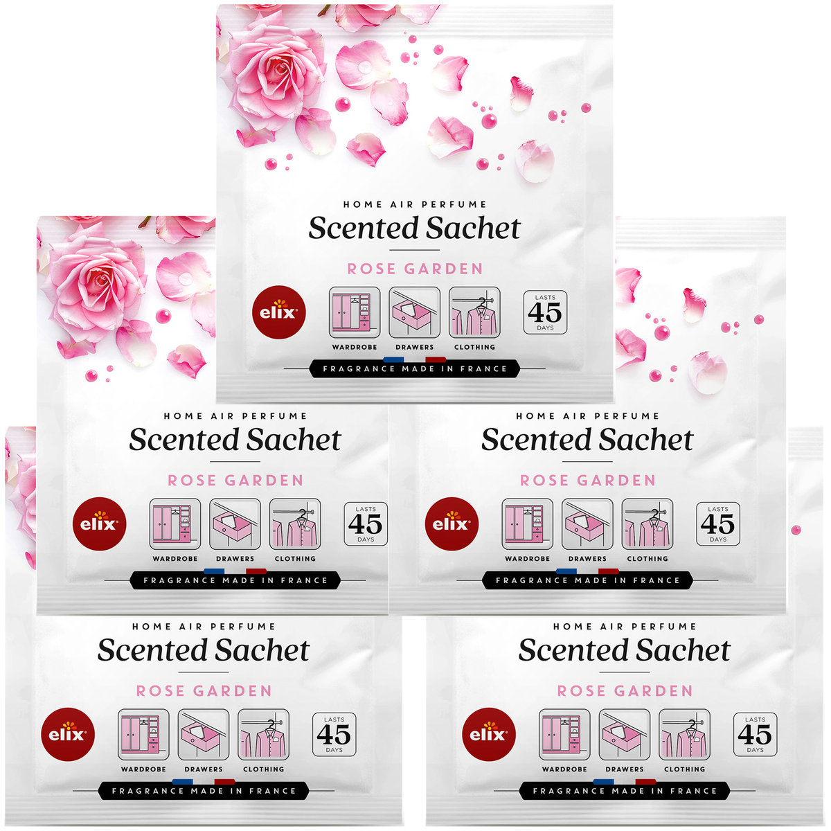 ELIX odświeżacz powietrza 5 x saszetka zapach ROSE GARDEN - Ogród ...