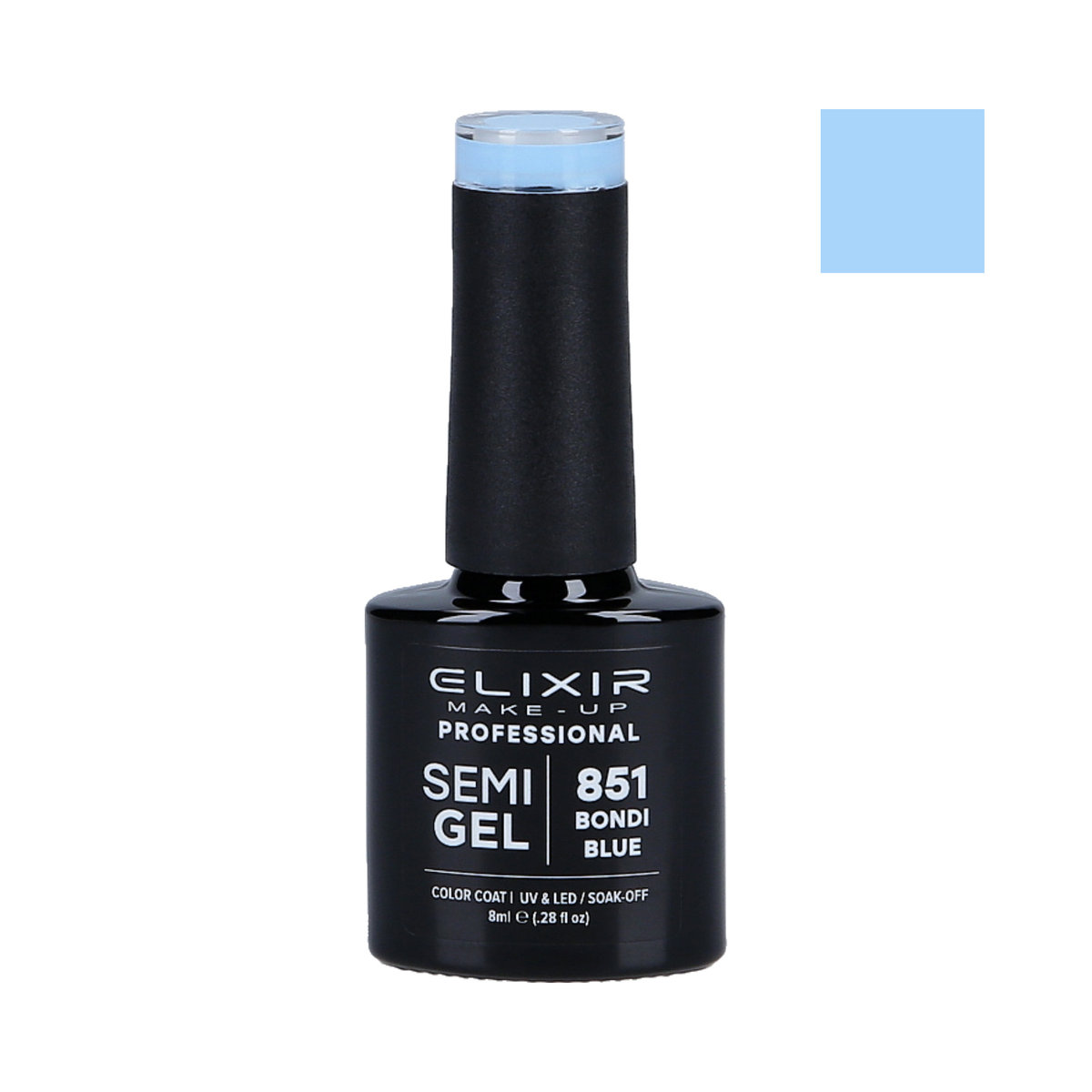 Elixir, Lakier hybrydowy do paznokci 851 Bondi Blue, 8 ml | Sklep EMPIK.COM