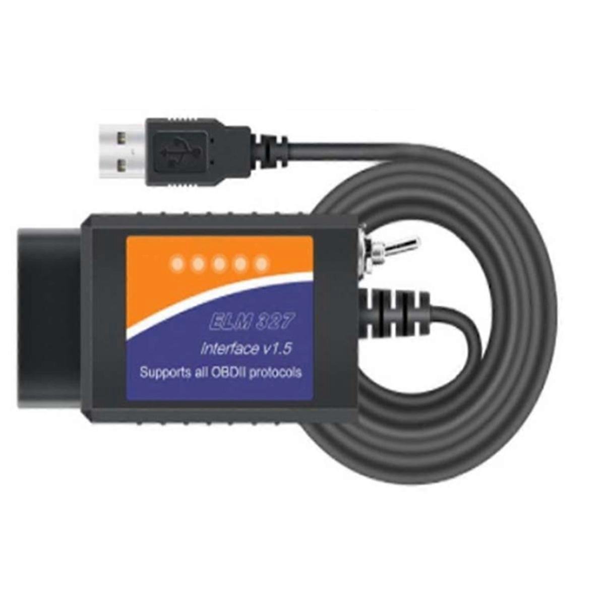 ELM327 Adapter samochodowy OBD2, skaner USB z przełącznikiem MS-CAN/HS ...