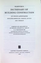 Elsevier's Dictionary of Building Construction - Opracowanie zbiorowe ...