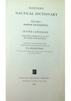 Elsevier s nautical dictionary - | Książka w Empik