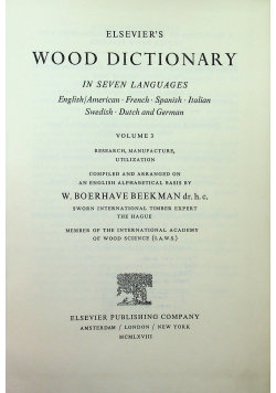 Elsevier s wood dictionary - | Książka w Empik