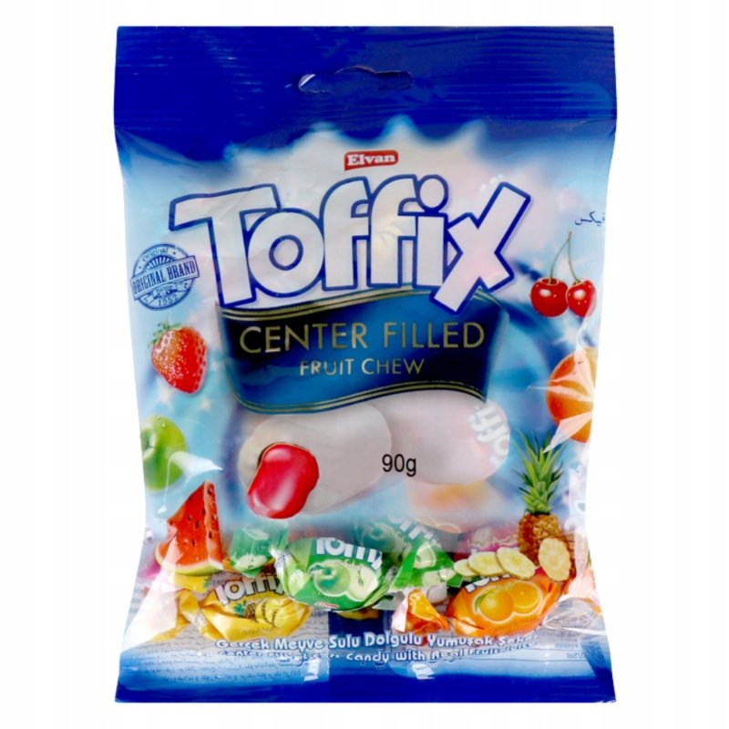 ELVAN Cukierki Toffix Cukierki Owocowe z Sokiem MIX 90g - Elvan | Sklep EMPIK.COM