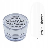 EM Nail, Żel do zdobień, Paint Gel White Princess | Sklep EMPIK.COM