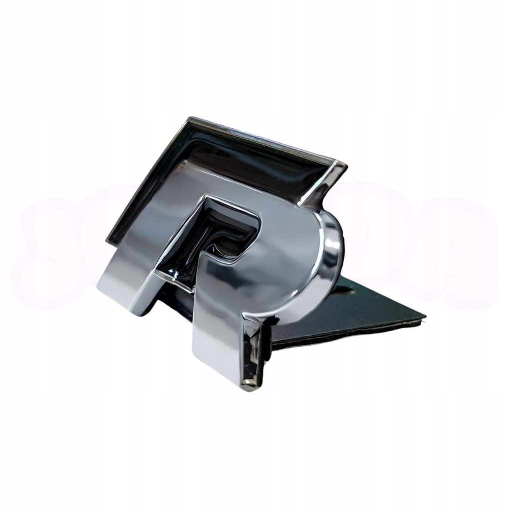 EMBLEMAT logo R grill VOLKSWAGEN VW R LINE Golf Scirocco czarny SREBRNY ...
