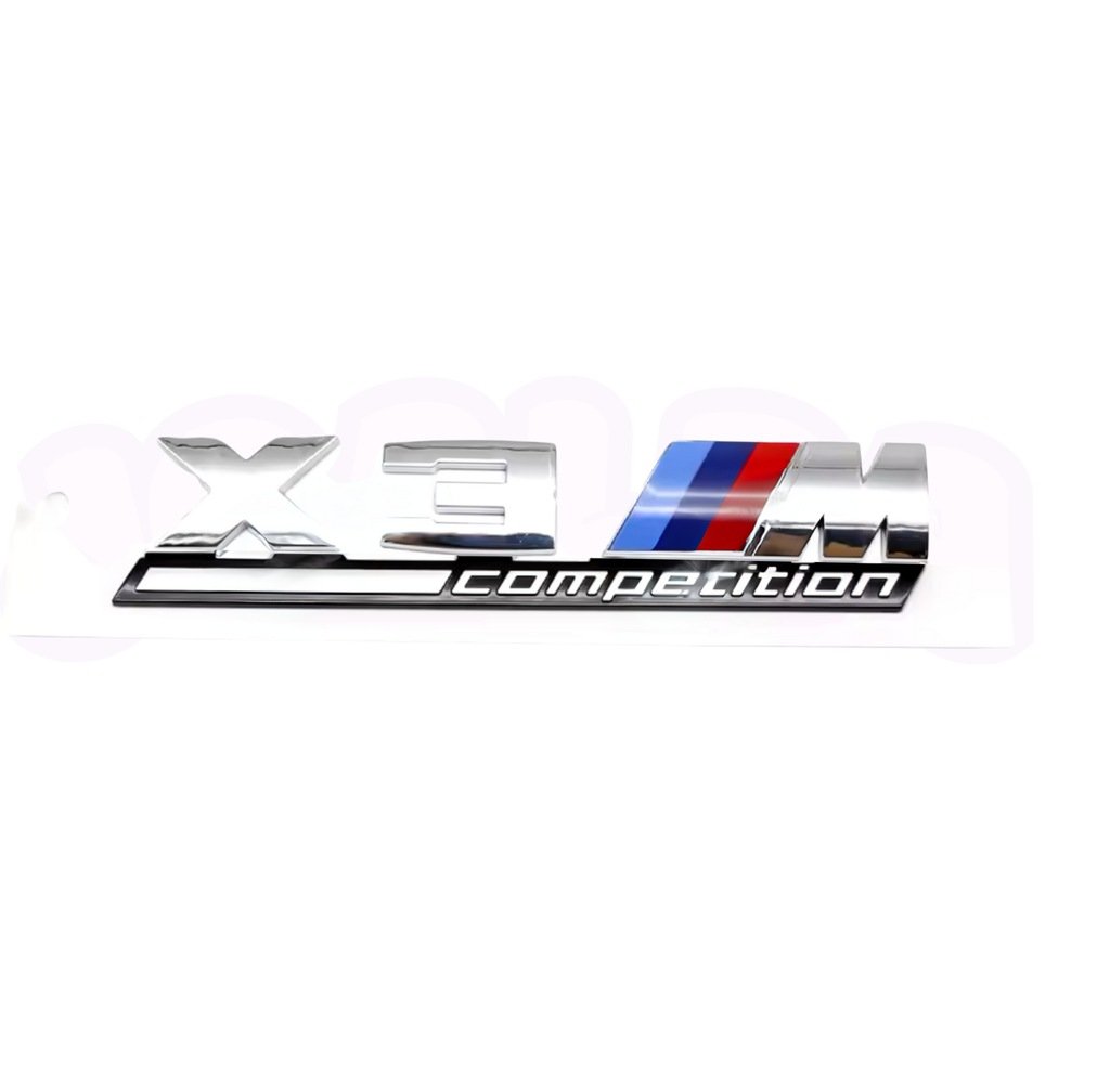 Emblemat Logo X3M Competition Bmw Naklejka Na Tył 17,3X4Cm Srebrny ...