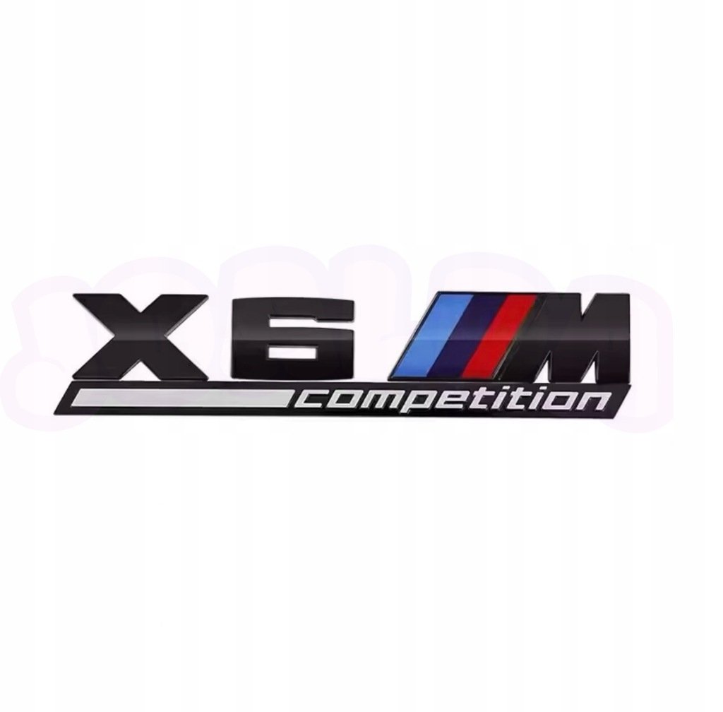 Emblemat Logo X6M Competition Bmw Naklejka Na Tył 17,3X4Cm Czarny ...