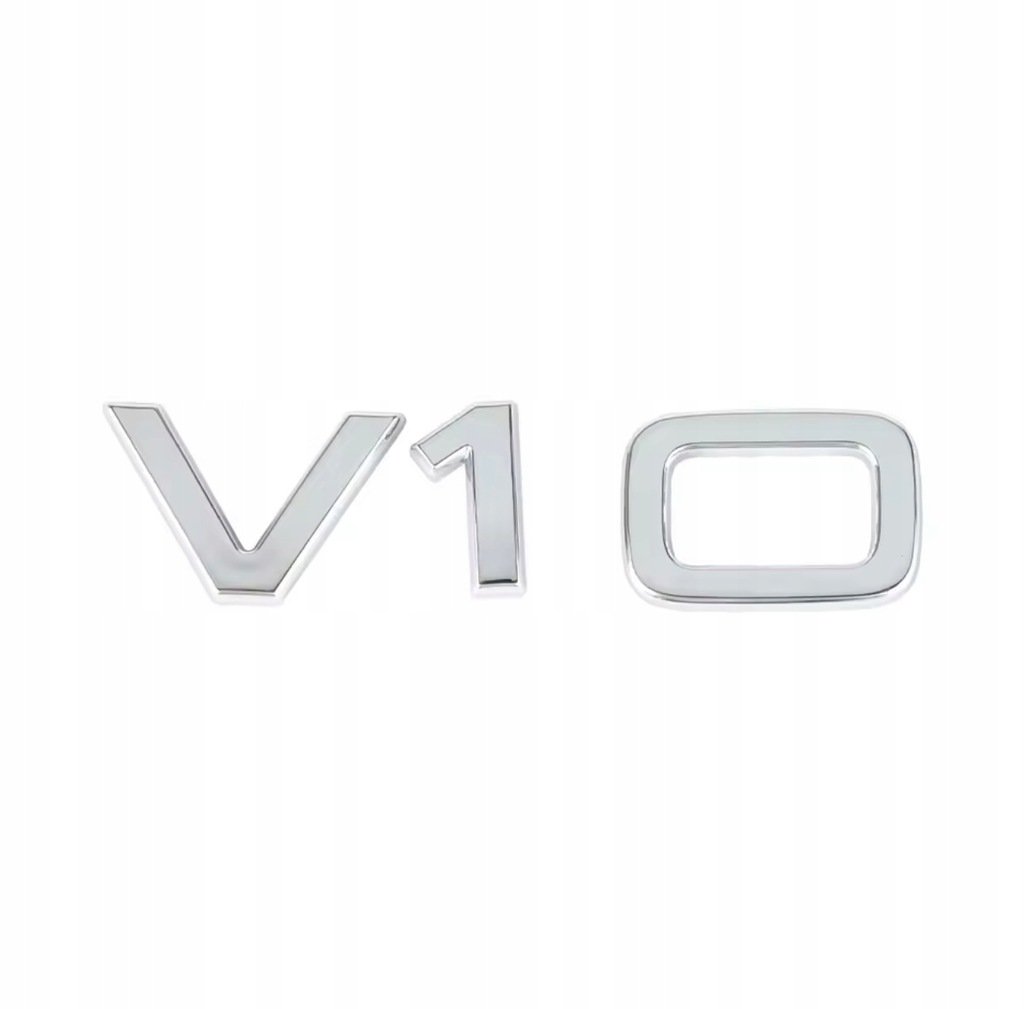 EMBLEMAT tył na błotnik V10 znaczek logo AUDI A6 A8 S8 R8 srebrny ...