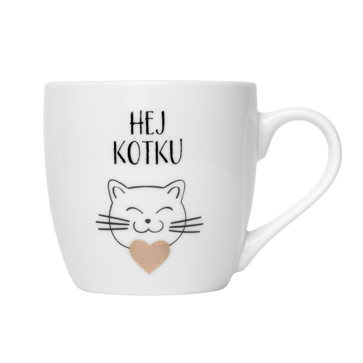 Empik Gifts Kubek porcelanowy Hej Kotku 430 ml, biały - Empik Gifts ...