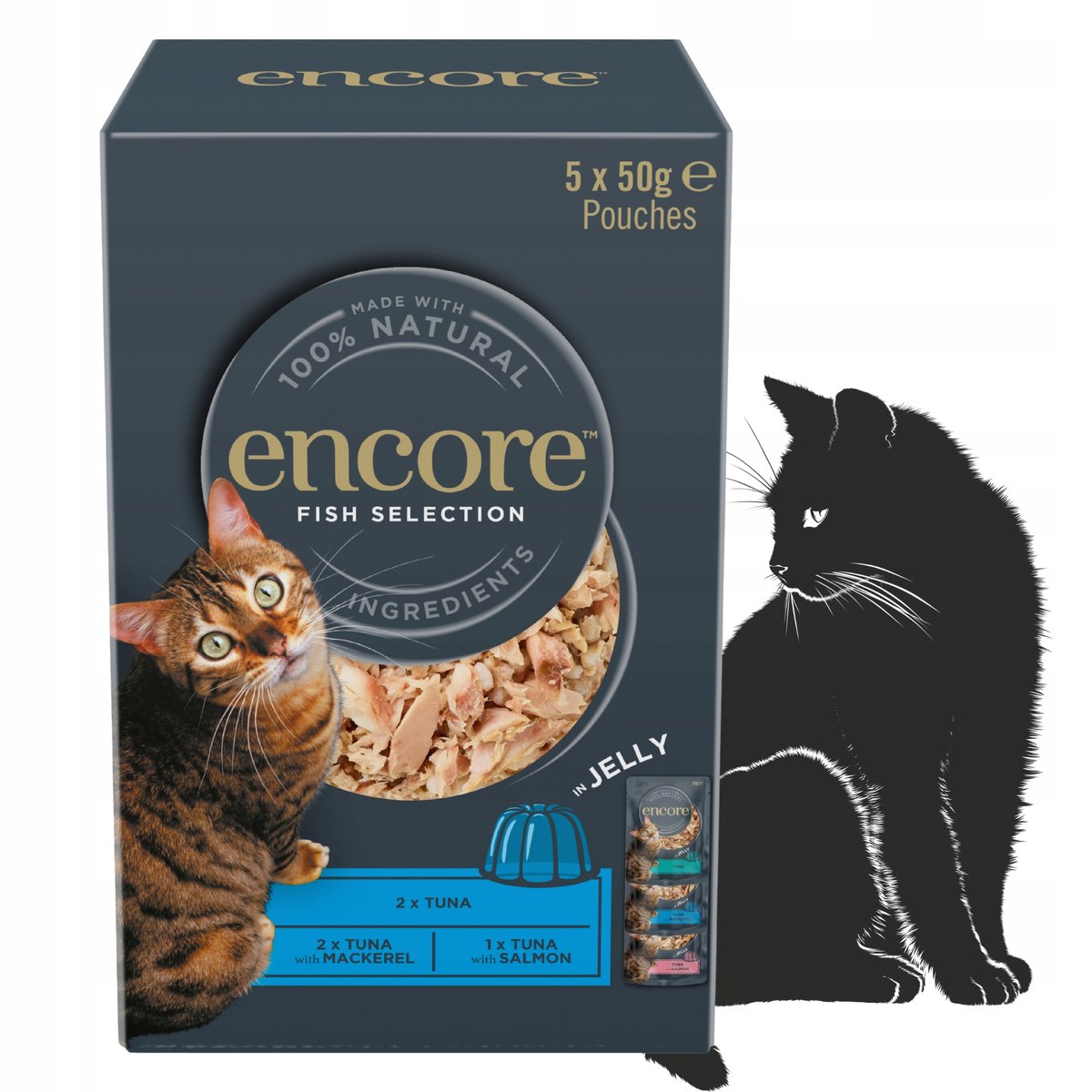 Encore Cat Multipak mix smaków rybnych mokra karma w galaretce saszetki ...
