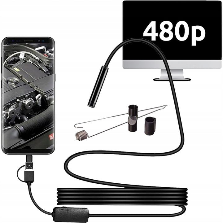Endoskop kamera inspekcyjna android usb 3,5m 5,5mm - XYZ | Sklep EMPIK.COM