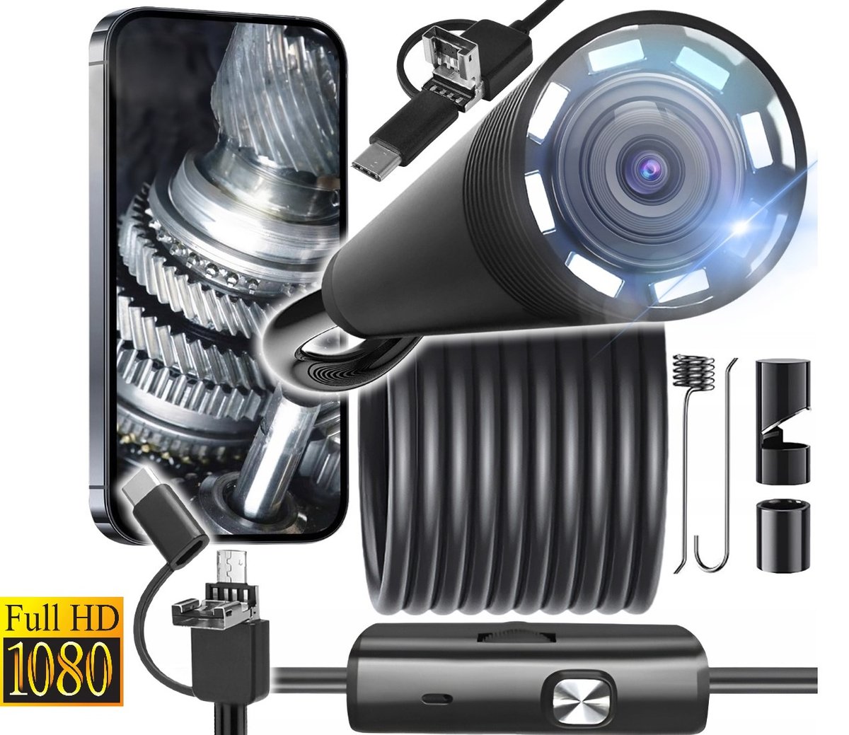 Endoskop Kamera Inspekcyjna Android Warsztatowa Do Telefonu Usb Full Hd 5M - Anytech | Sklep ...