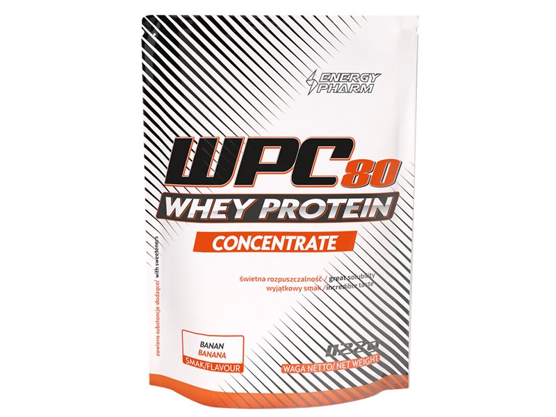 Energy Pharm, Odżywka białkowa, WPC 80 Whey Protein Concentrate, 1122 g ...
