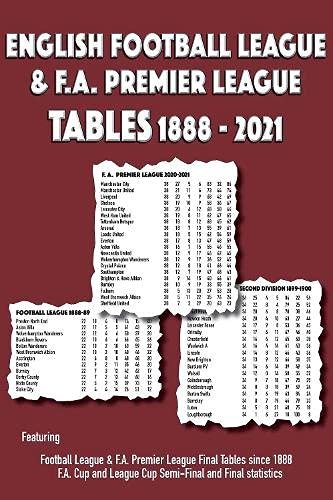 English Football League & F.A. Premier League Tables 1888-2021 ...